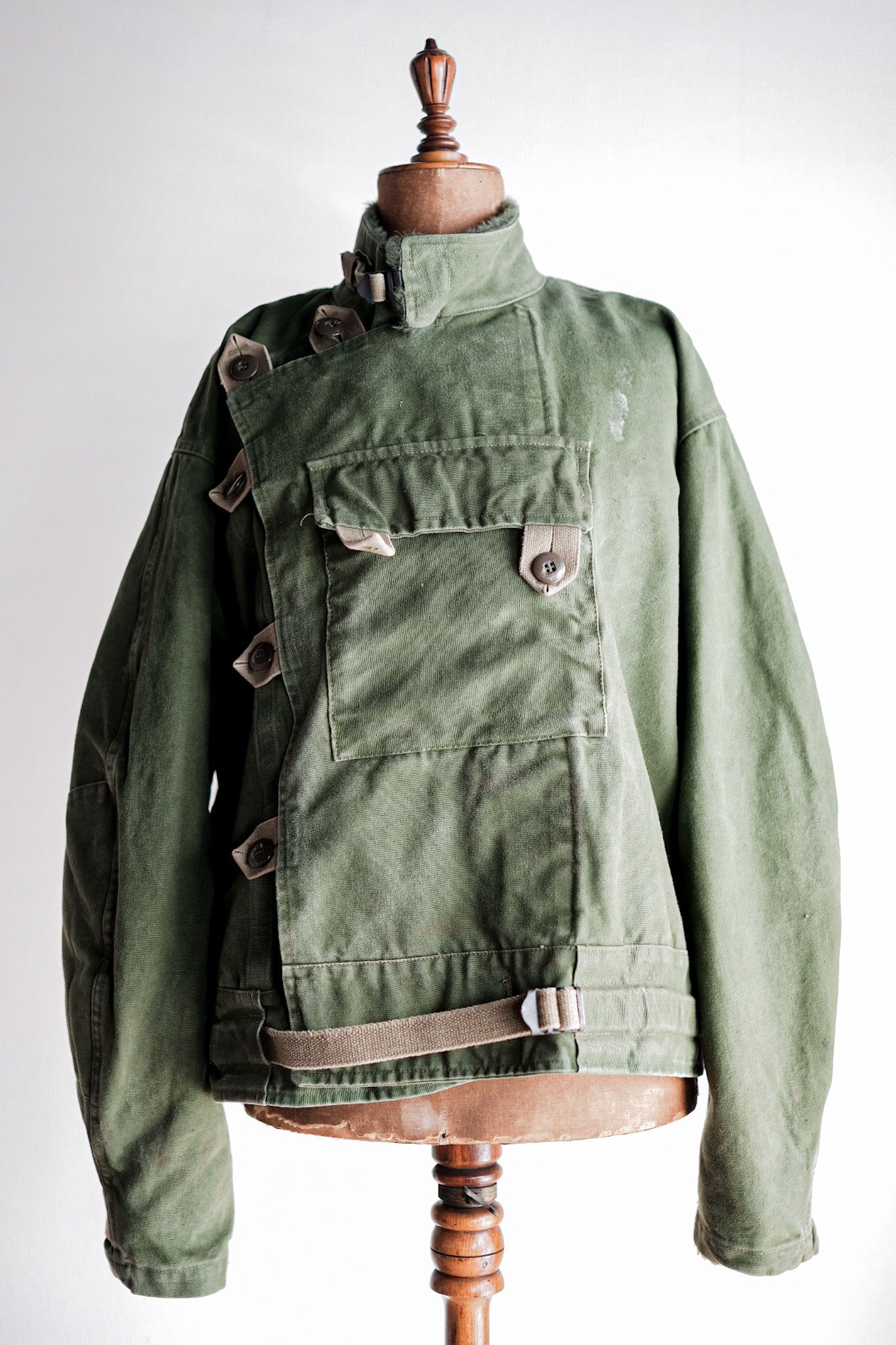 ~ 60s Sweedish Army Dispatch Rider Motorcycle Jacket With Liner Sizec56 
