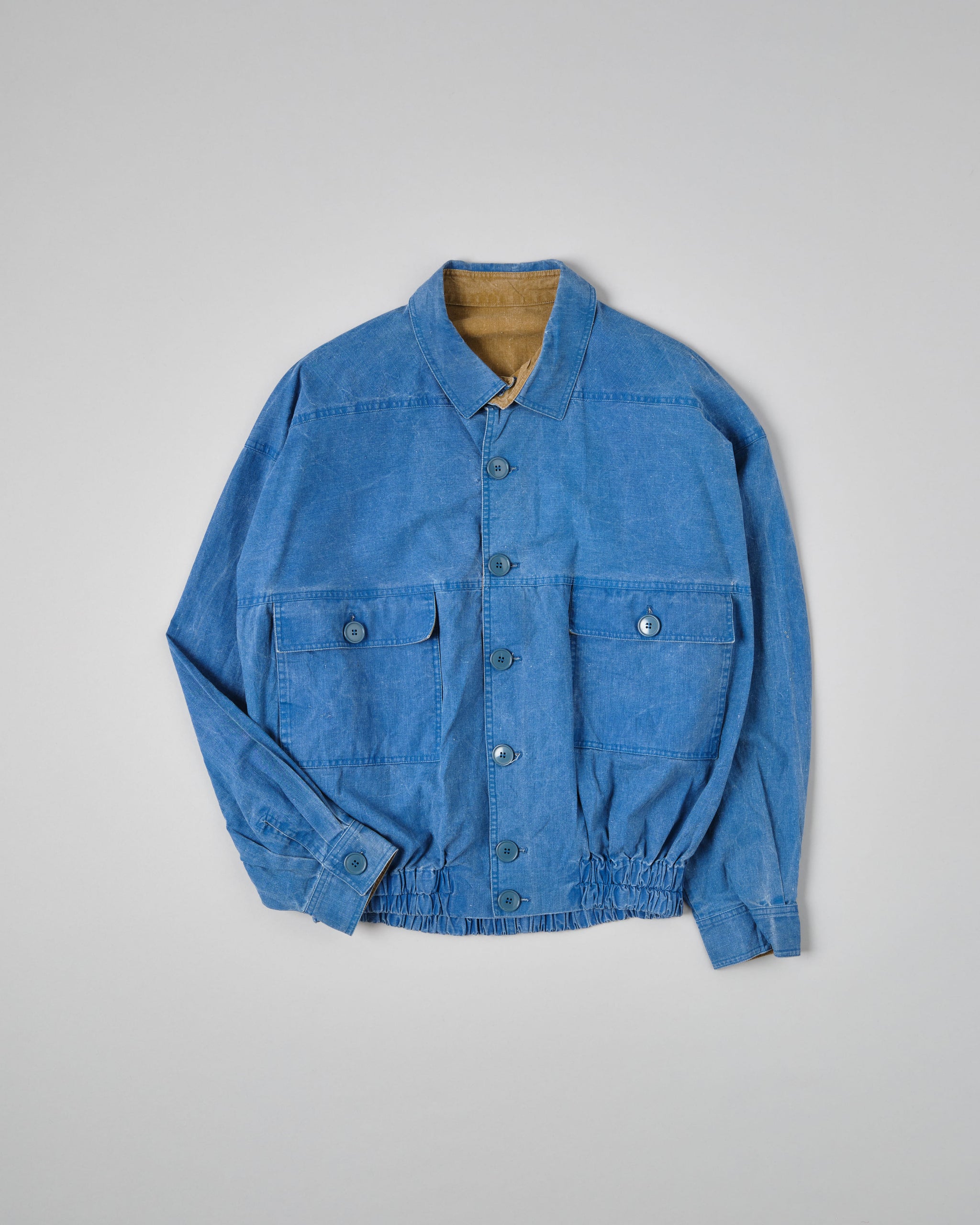 80's】Italian Vintage Tela Stella Type Cotton Blouson Size.50 "UNGARO