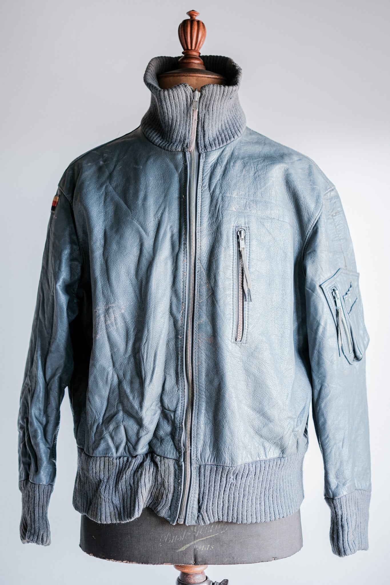 70’s】West German Air Force Pilot Leather Jacket Size.170/100