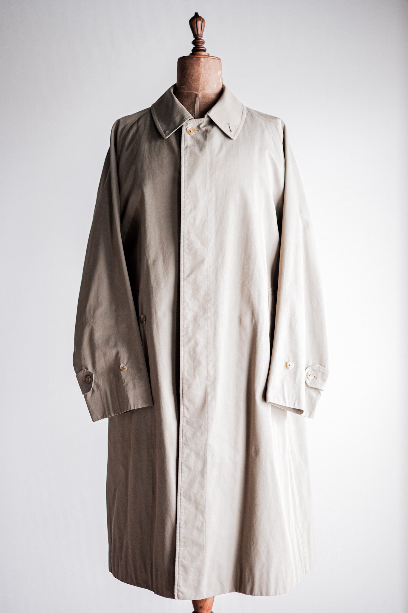 80's】Vintage Burberry's Single Raglan Balmacaan Coat C100 Size.48REG