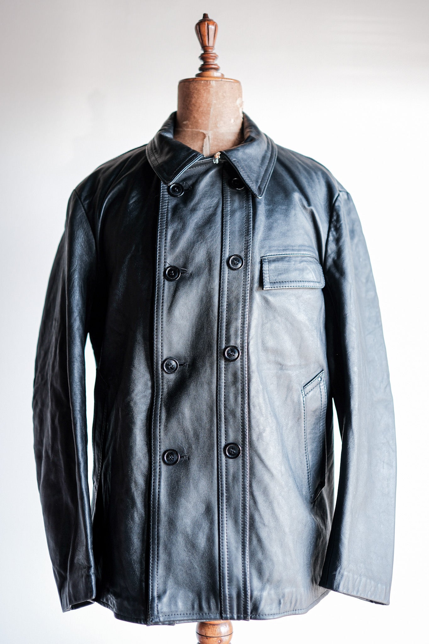 60's】French Vintage Le Corbusier Leather Work Jacket